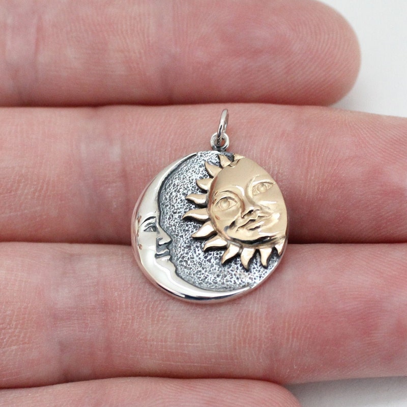 Sun and Moon Charm - Etsy