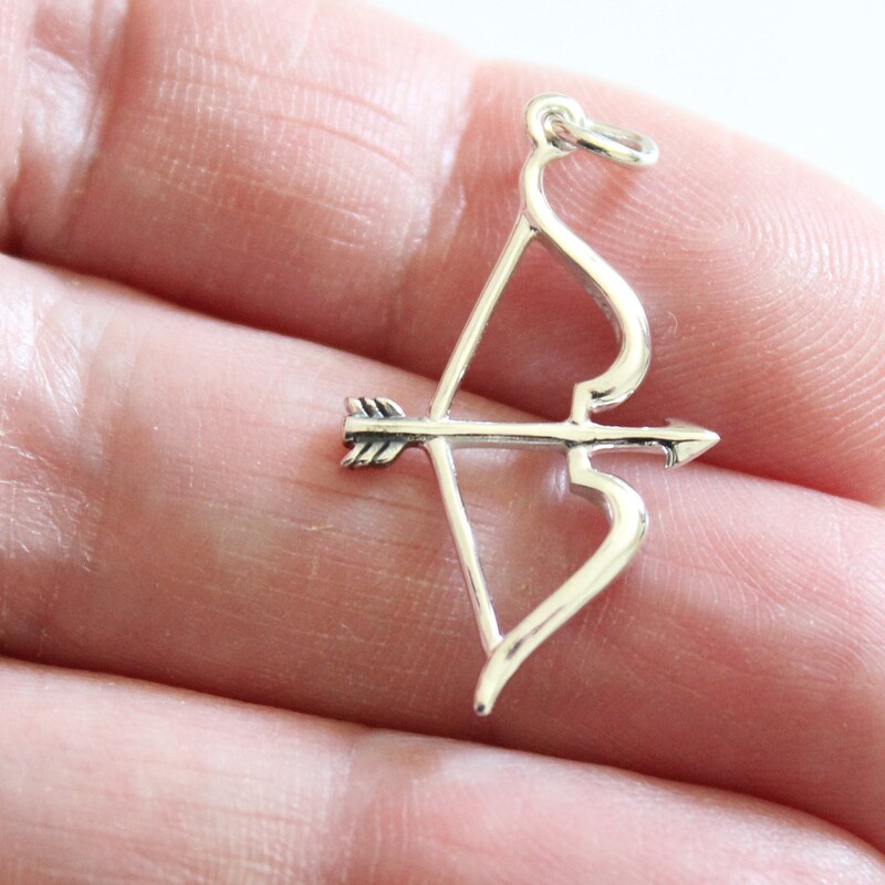 Silver Bow and Arrow - Etsy