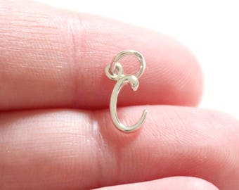 Initial C Charm - Etsy