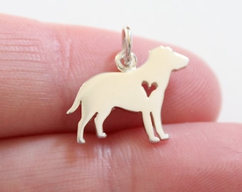 Labrador Retriever Silhouette Charm or Pendant Sterling - Etsy