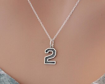 Number Two Necklace - Etsy
