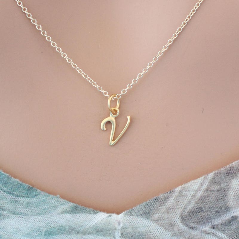 Gold Letter Necklace - Etsy