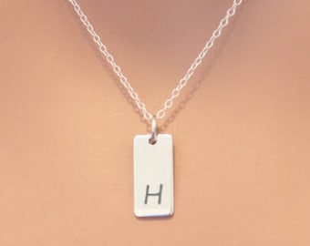 Letter H Necklace - Etsy