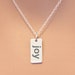 Sterling Silver Joy Charm Necklace - Choose Your Font, Joy Necklace ...