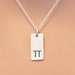 Sterling Silver Pi Symbol Charm Necklace, Pi Necklace, Pi Pendant ...