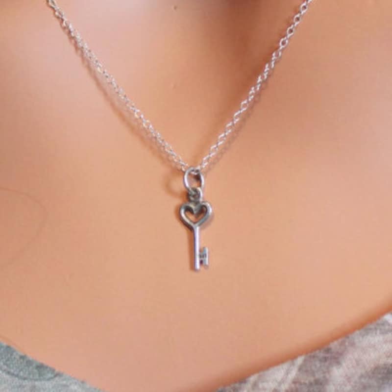 Heart Key Necklace - Etsy