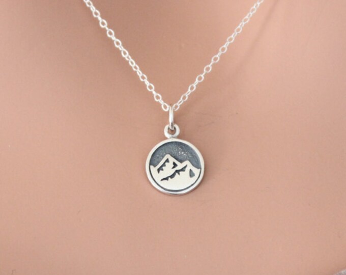 Sterling Silver Earth Element Charm Necklace Silver Earth - Etsy