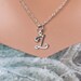 Sterling Silver Cursive Z Initial Necklace Z Letter Necklace | Etsy