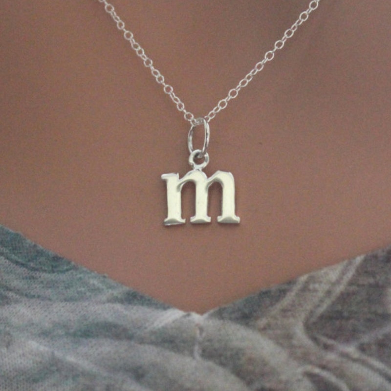M Necklace - Etsy