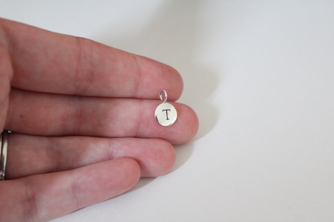 Sterling Silver Capital Initial Charm Letter T Charm, Silver Capital ...