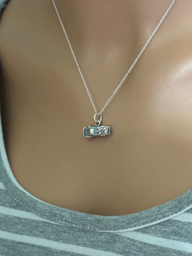 Sterling Silver 3D Race Car Necklace: Small Automotive Pendant - Etsy