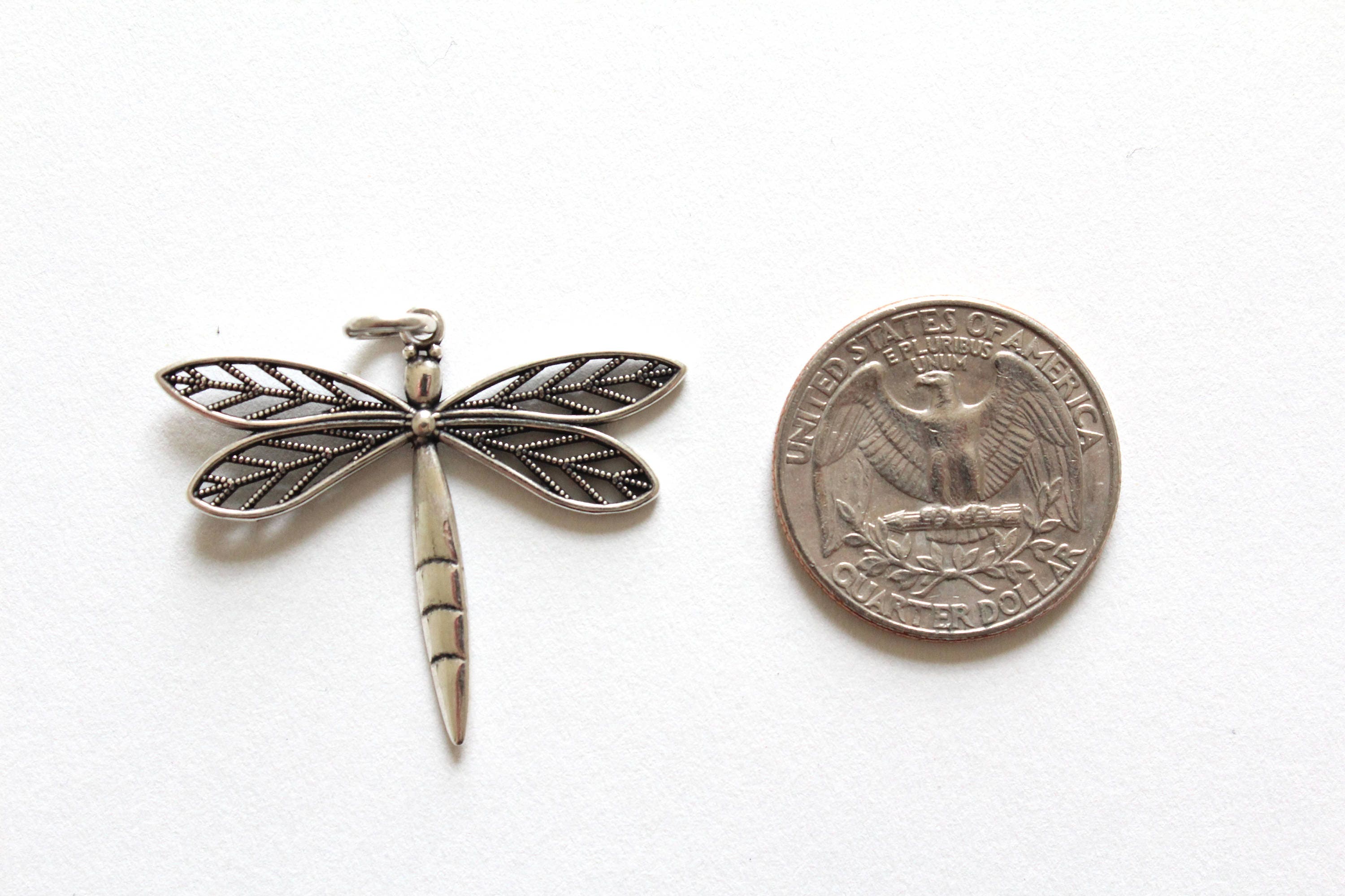 Sterling Silver Dragonfly Charm Dragonfly Charm Dragonfly | Etsy