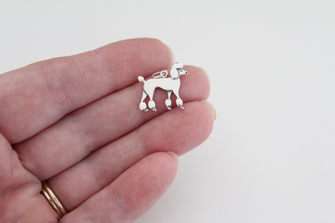 Sterling Silver Poodle Charm: Dog Lover Pendant - Etsy