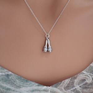Sterling Silver Maracas Charm Necklace: Latin Fiesta Jewelry - Etsy
