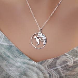 Sterling Silver Rock Climbing Girl Necklace: Climber Jewelry - Etsy