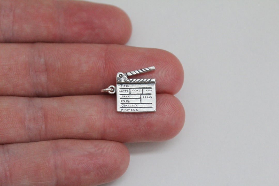 Sterling Silver Movie Clapboard Charm: Film Lover Gift - Etsy