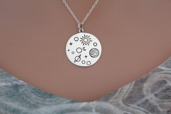 Solar System Necklace Etsy