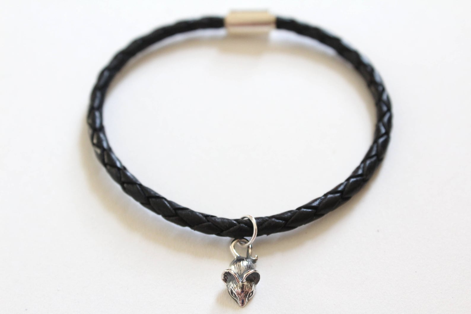 Sterling Silver Bracelet With Sterling Silver Mouse Charm - Etsy