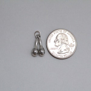 Sterling Silver Maracas Charm, Sterling Silver Maracas Pendant, Silver ...