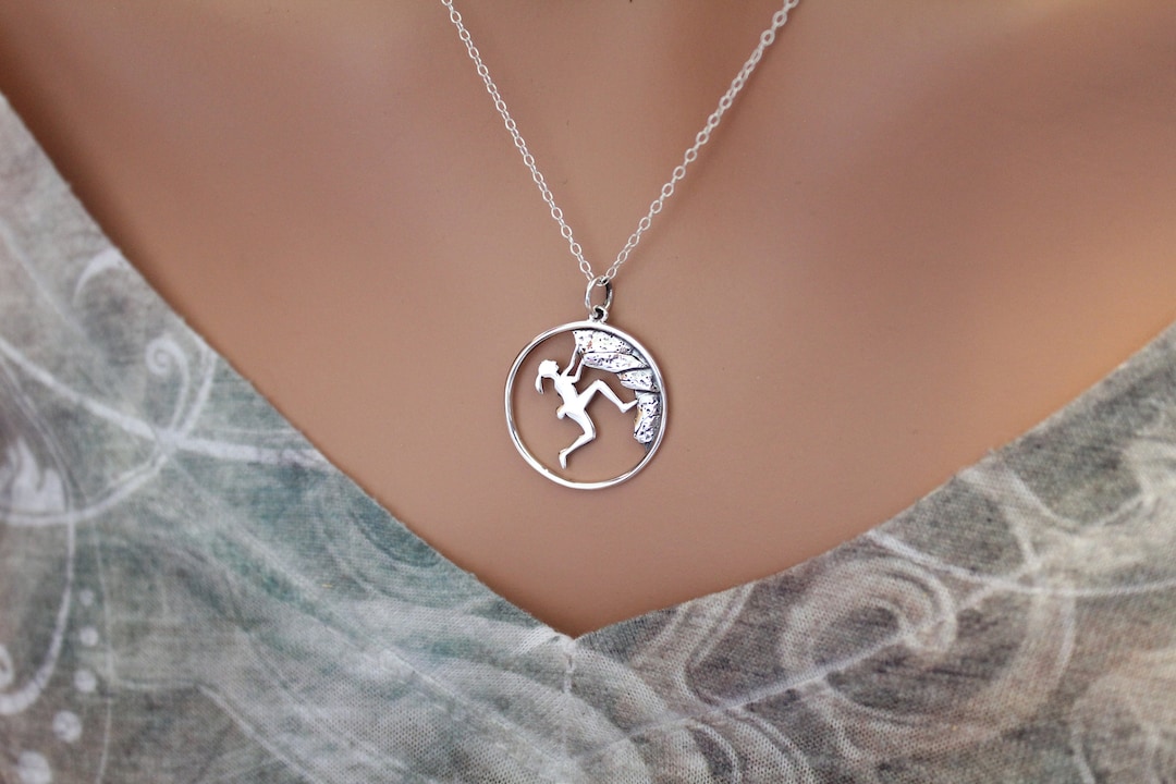 Sterling Silver Rock Climbing Girl Necklace: Climber Jewelry - Etsy