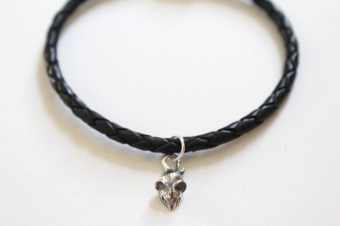 Sterling Silver Bracelet With Sterling Silver Mouse Charm - Etsy