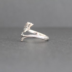 Adjustable Sterling Silver Leaf Ring: Nature Inspired Jewelry - Etsy