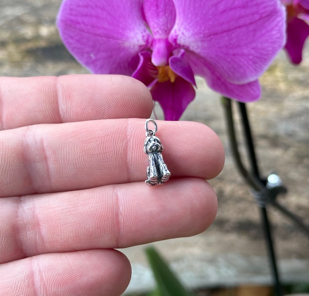 Sterling Silver Golden Doodle Charm, Silver Golden Doodle Charm, Silver ...