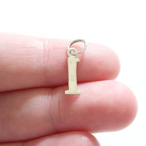 Sterling Silver Lowercase L Initial Charm, L Initial, Large L Letter ...