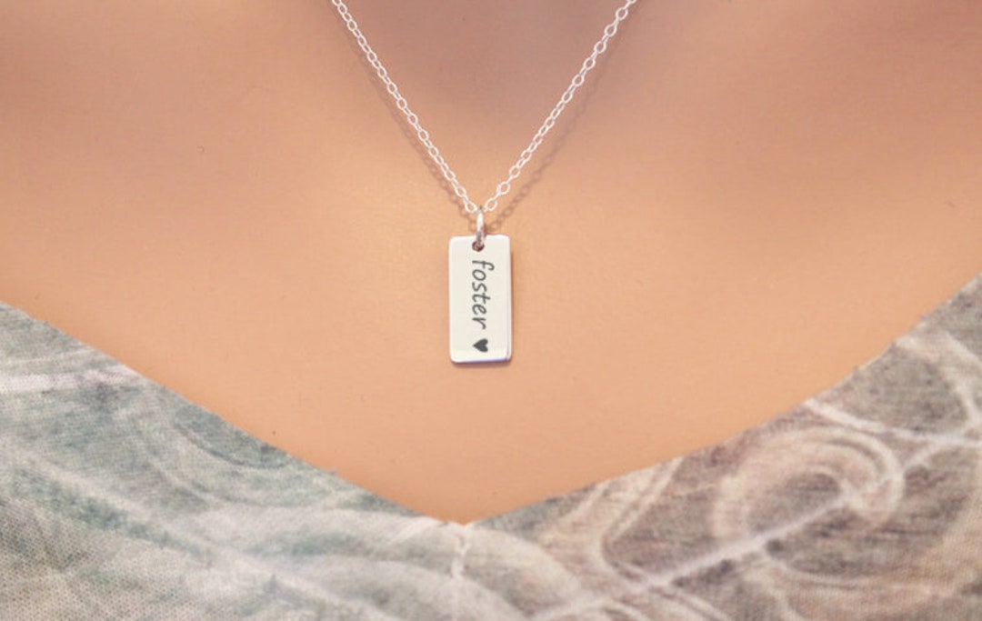 Sterling Silver Foster Charm Necklace Foster Necklace With - Etsy UK