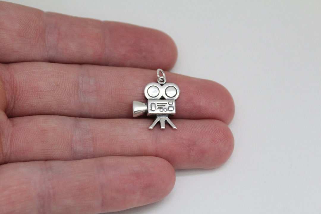 Sterling Silver Movie Camera Charm: Film Jewelry - Etsy