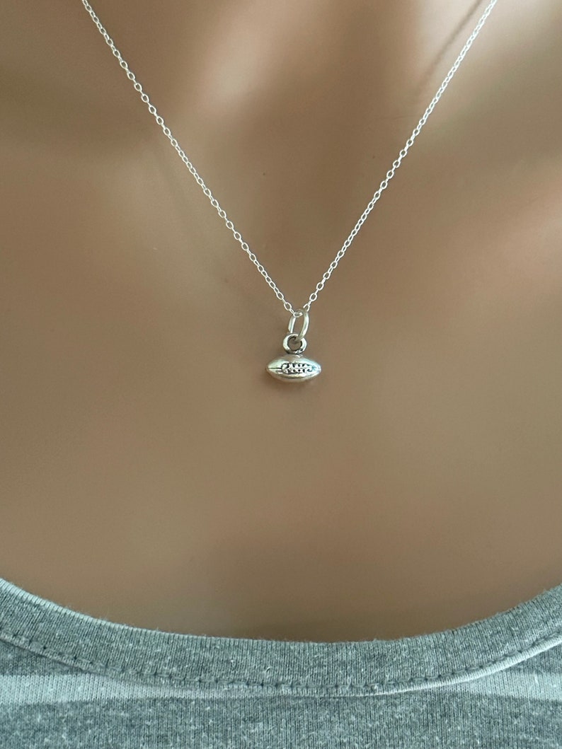 Sterling Silver 3D Football Charm Necklace - Etsy UK