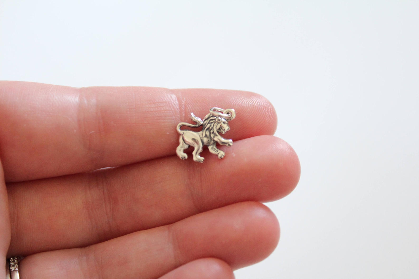 Sterling Silver Lion Pendant Lion Charm Lion Pendant - Etsy