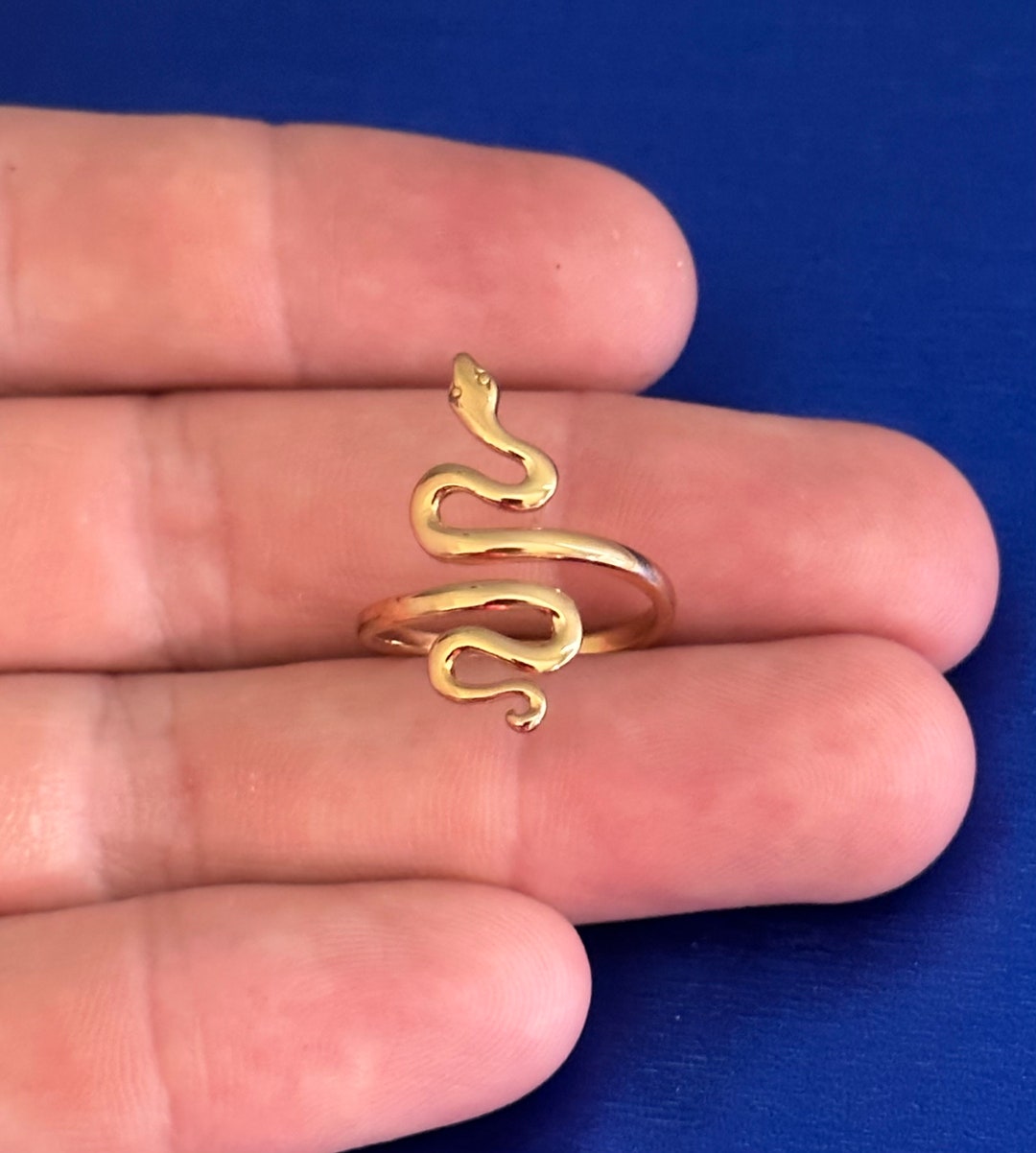 Bronze Snake Ring: Adjustable Slithering Design - Etsy