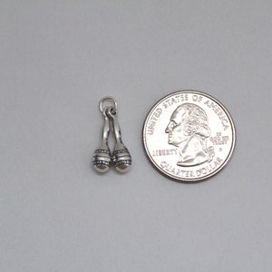 Sterling Silver Maracas Charm, Sterling Silver Maracas Pendant, Silver ...