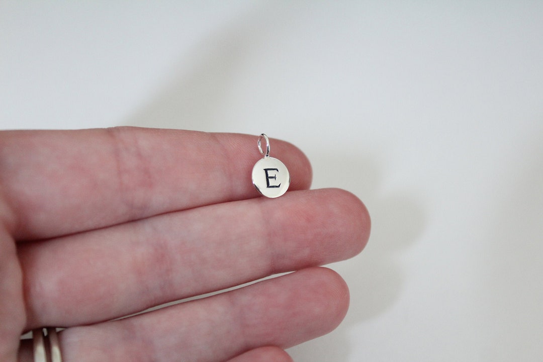 Sterling Silver Capital Initial Charm Letter E Charm, Silver Capital ...