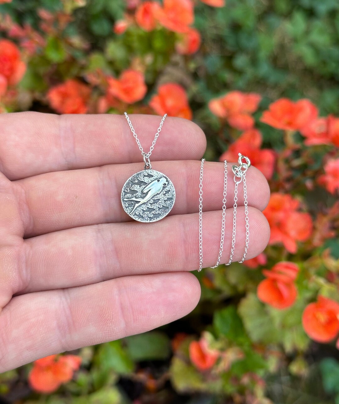Sterling Silver Scuba Diver Necklace: Ocean Fish Pendant - Etsy