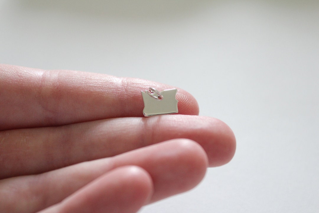 Sterling Silver State Charm - Oregon State Necklace, Silver Oregon ...