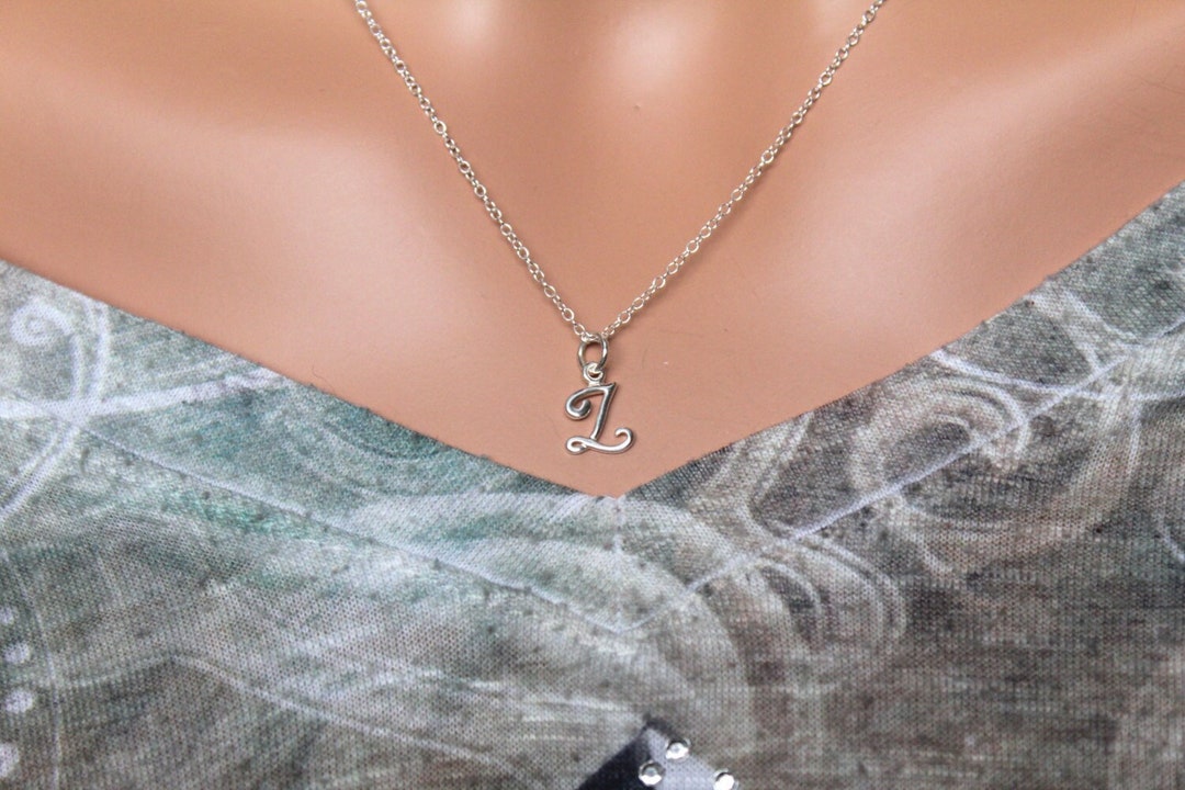 Sterling Silver Cursive Z Initial Necklace - Etsy