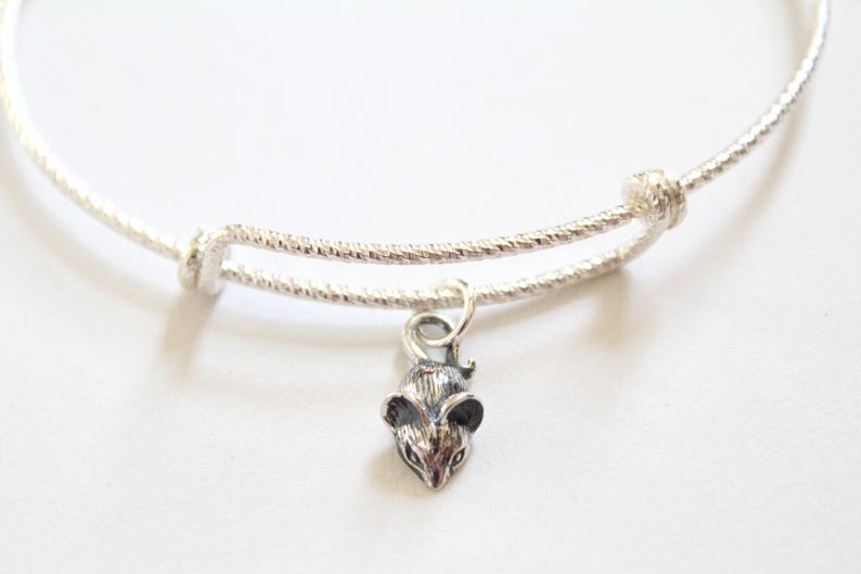 Sterling Silver Bracelet With Sterling Silver Mouse Charm - Etsy