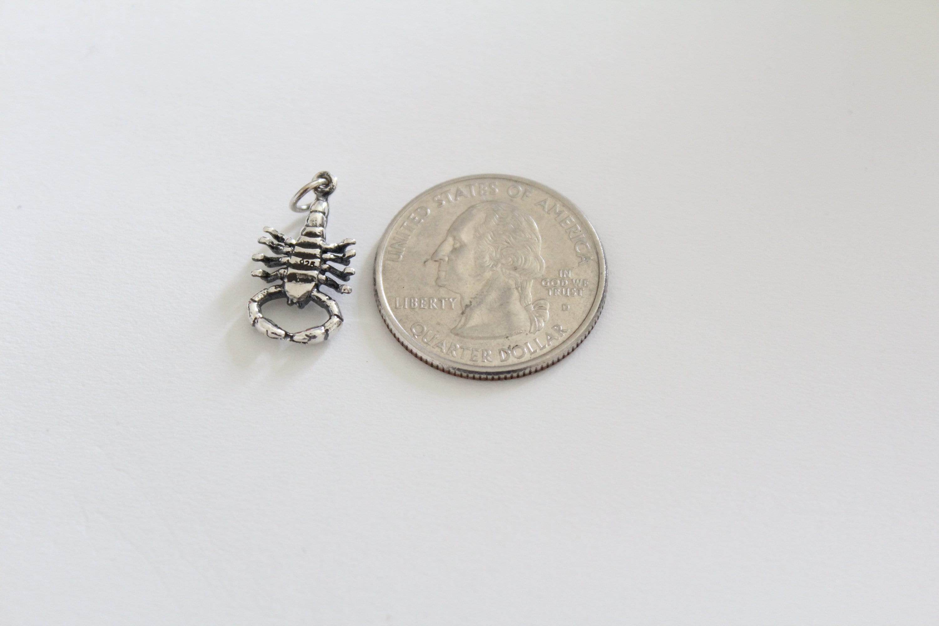 Sterling Silver Scorpion Charm Realistic Scorpion Charm | Etsy