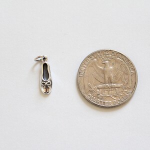 Sterling Silver Ballet Slipper Charm With Jump Ring - Etsy