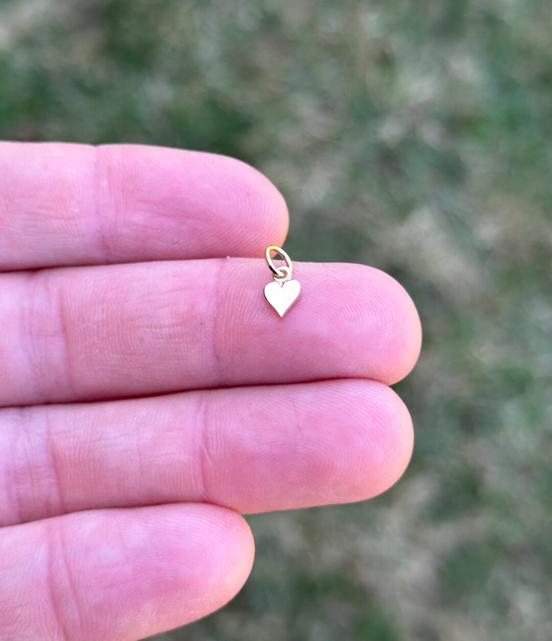Bronze Tiny Heart Charm, Bronze Small Heart Charm, Tiny Bronze Heart ...