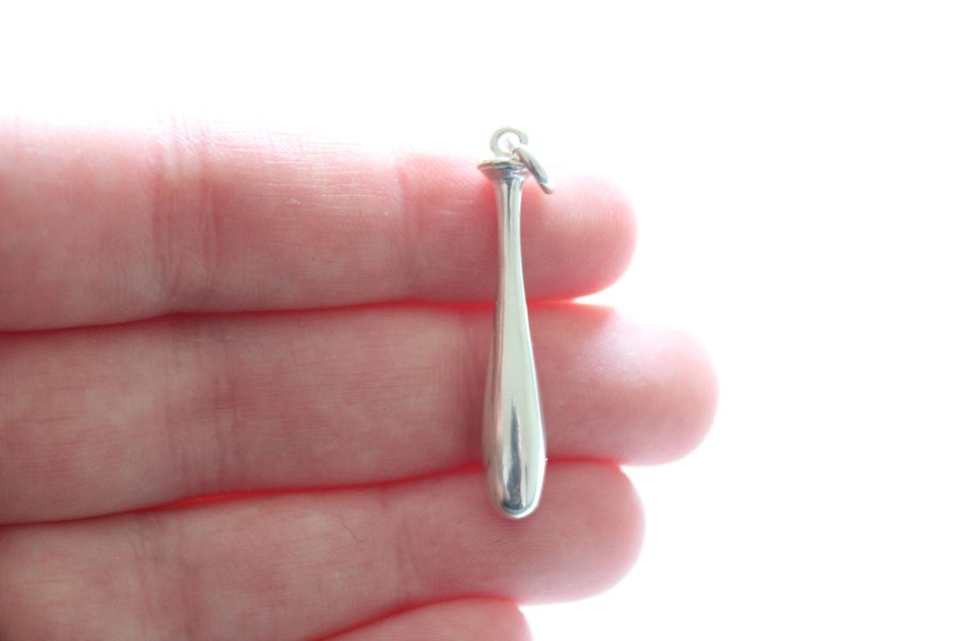 Sterling Silver Baseball Bat Charm: Sports Pendant - Etsy