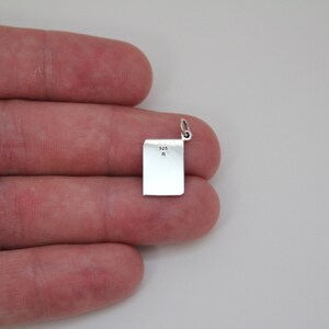 Sterling Silver Book Charm, Book Lover Charm, Gift for Bookworm ...