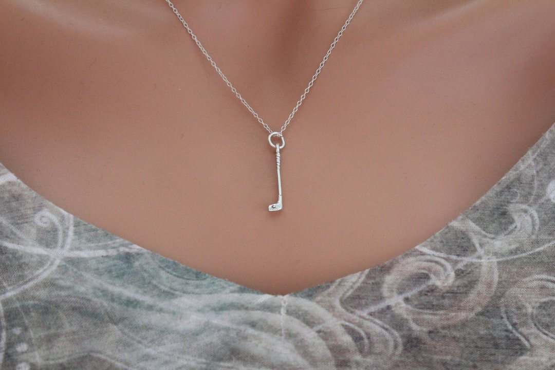 Sterling Silver Golf Club Pendant Necklace - Etsy
