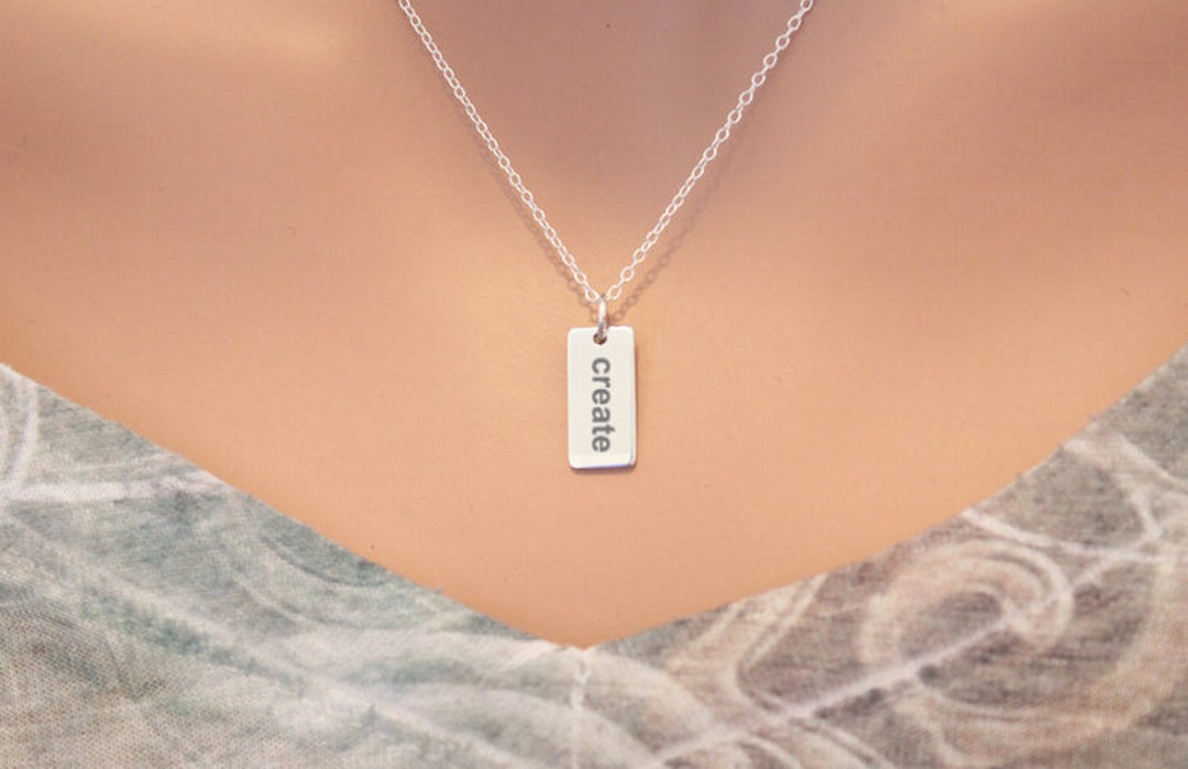 Sterling Silver Create Charm Necklace Choose Your Font, Create Necklace ...