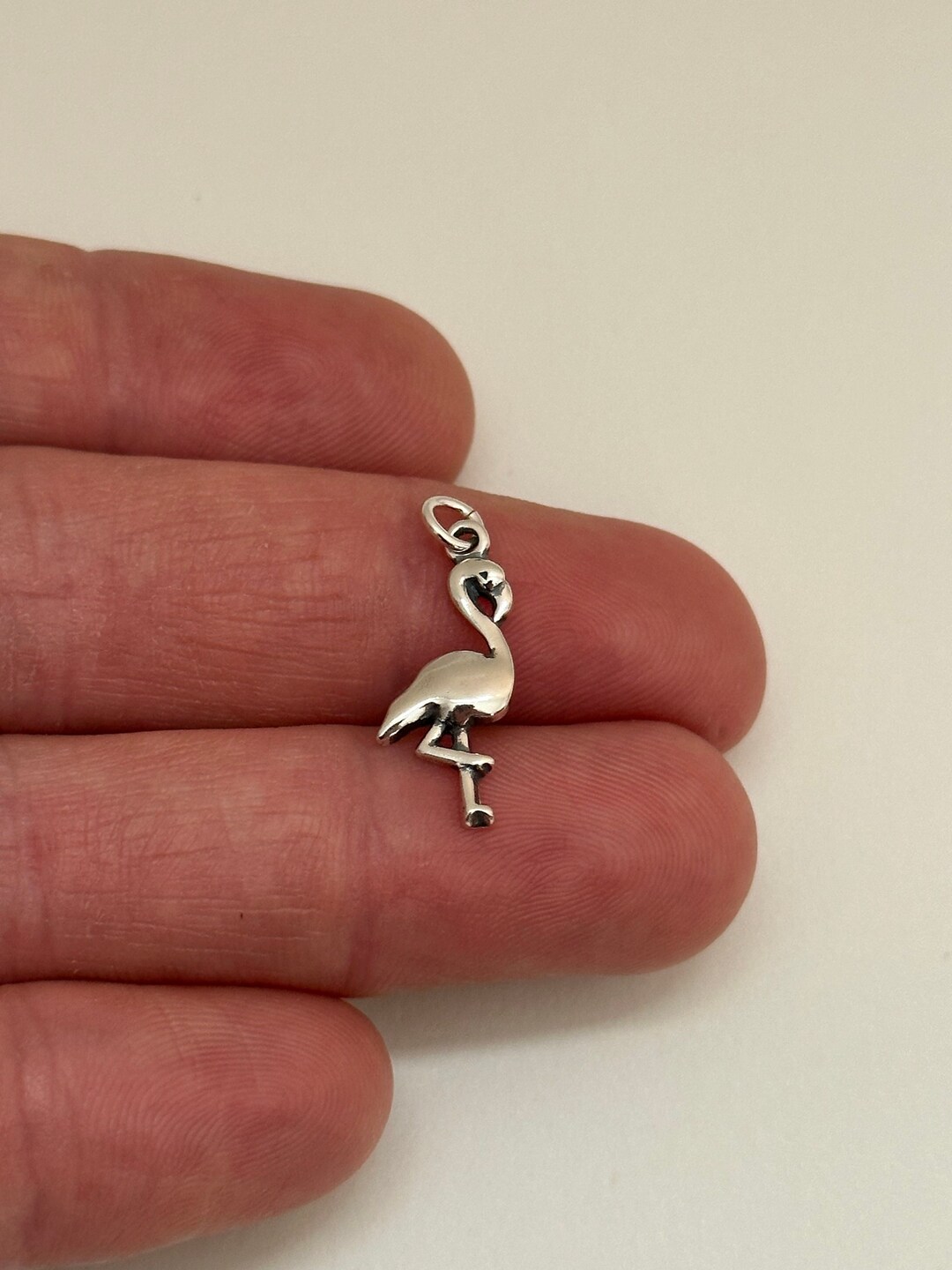 Sterling Silver Flamingo Charm, Sterling Silver Flamingo Bird Charm ...