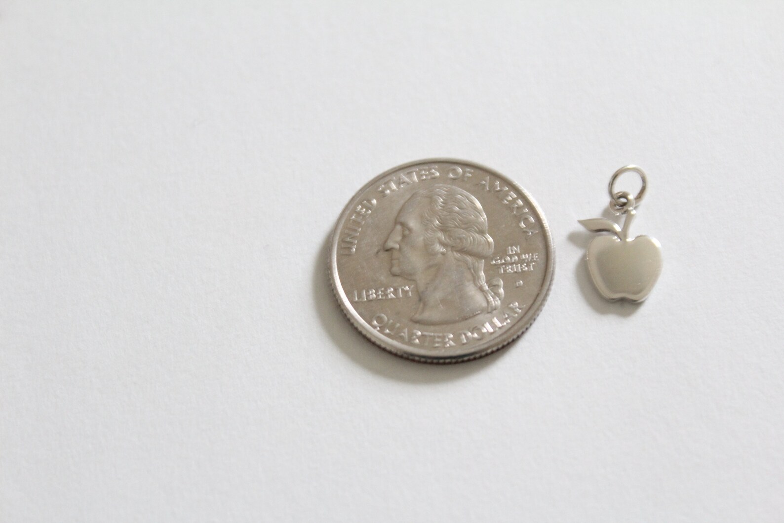 Sterling Silver Apple Cutout Charm Apple Charm Apple Charm - Etsy