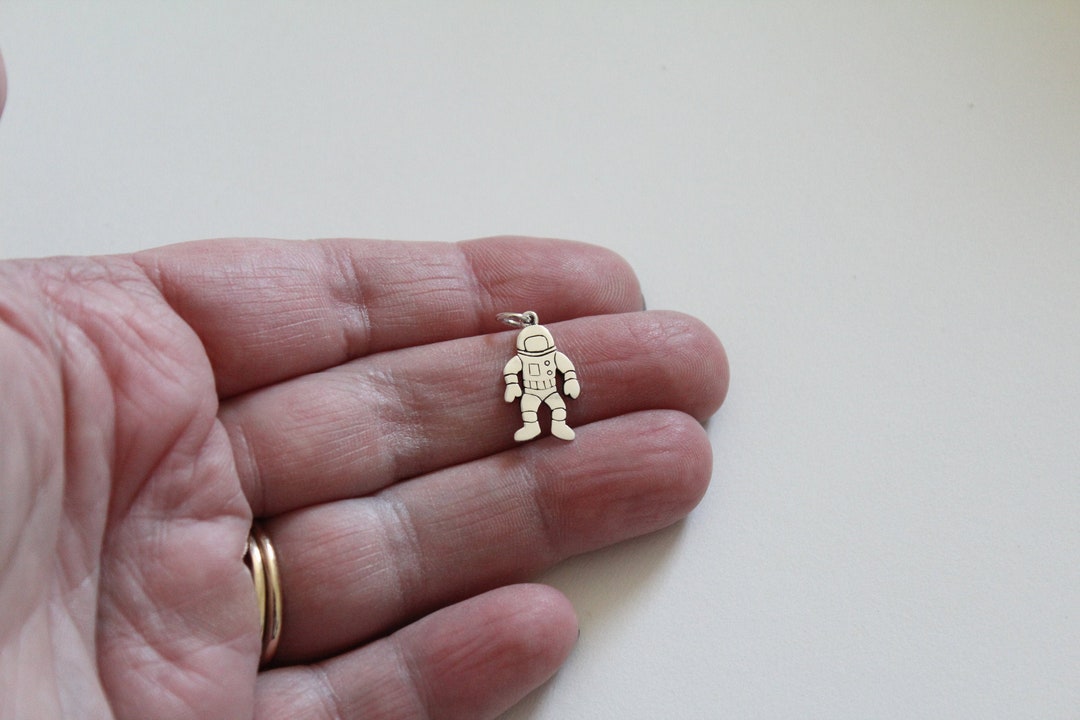 Sterling Silver Astronaut Charm: Space Jewelry - Etsy
