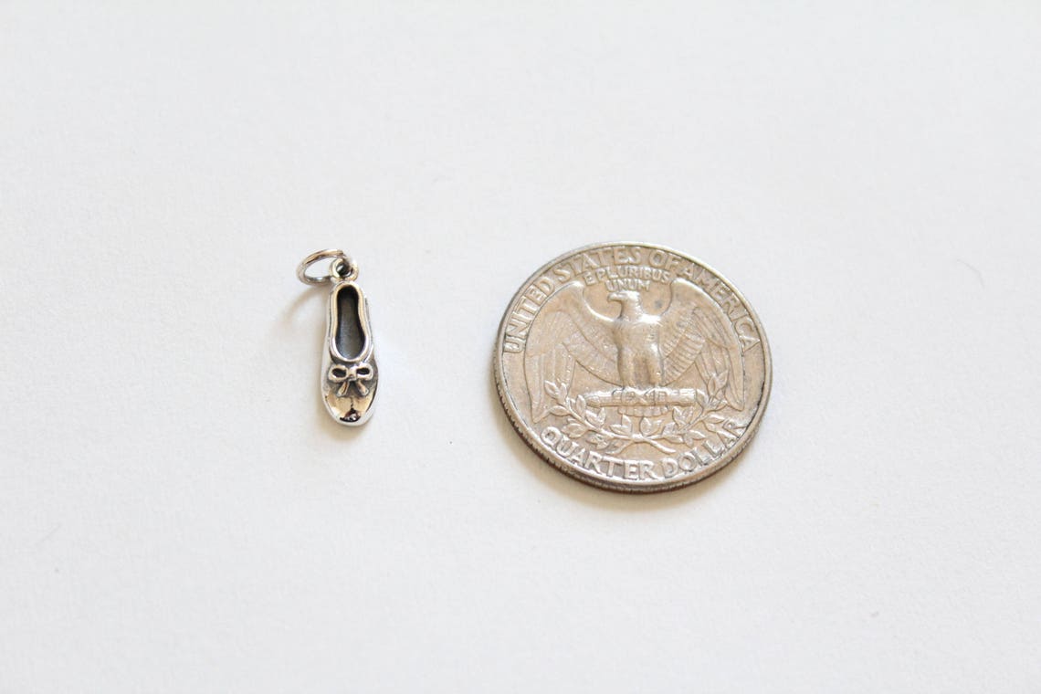 Sterling Silver Ballet Slipper Charm Ballet Shoe Charm - Etsy